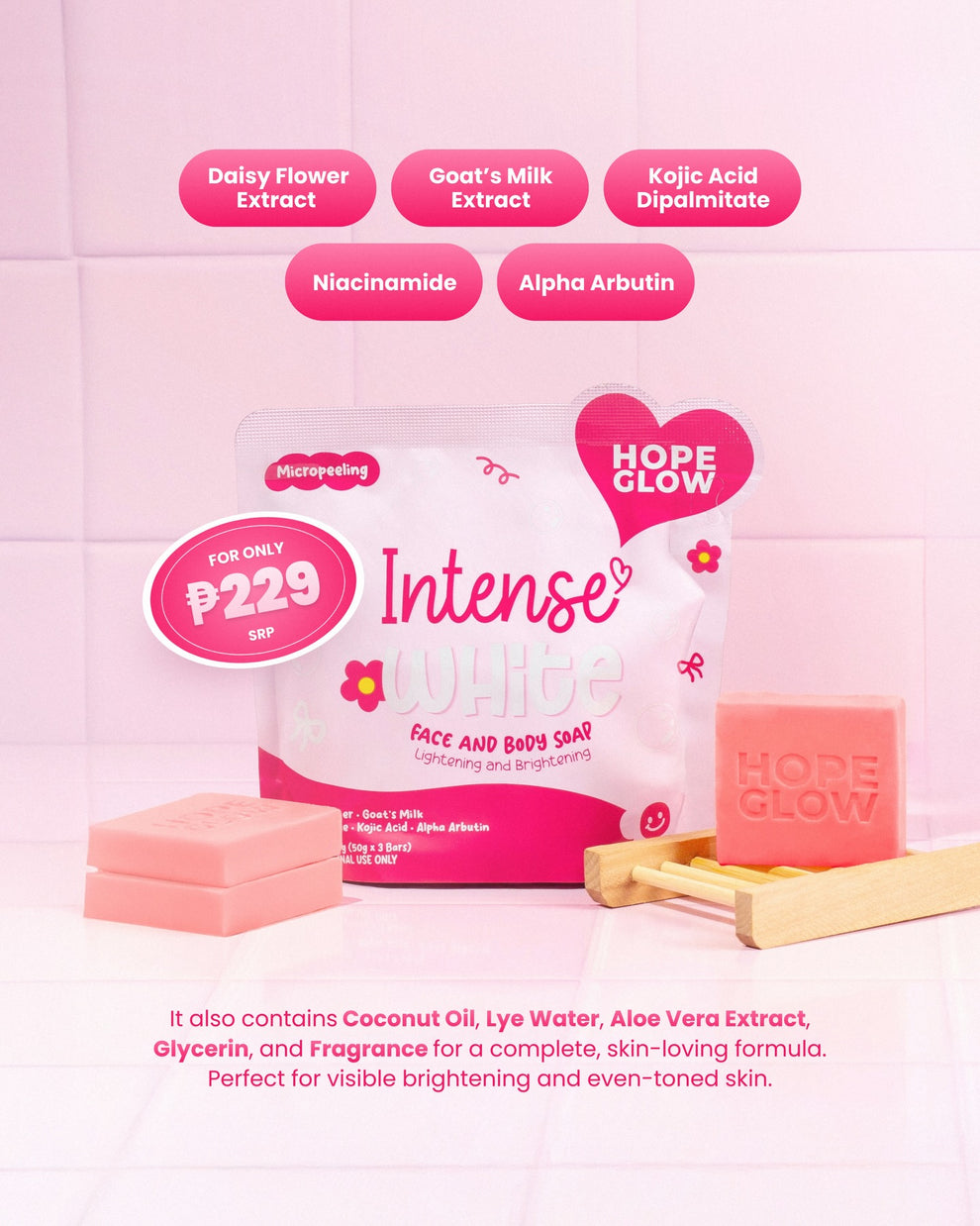 Luna Aura Hope Glow Intense White Soap - 3 soap per pouch – Seak Beauty