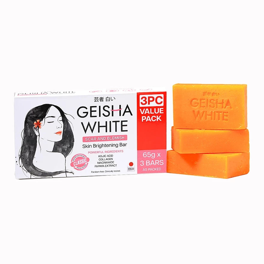 Geisha White Classic Bar 65g x 3 Pieces – Seak Beauty